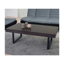 MCW Couchtisch Genk H576, Wohnzimmertisch, MVG 40x110x60cm ~ Wenge, dunkle Metall-F&uuml;&szlig;e