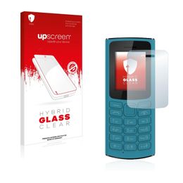 upscreen Displayschutzglas Schutzglas für Nokia 105 4G 2021, Schutzfolie Display Schutz Glas Folie klar, weiß