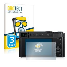 BROTECT Displayschutzglas Schutzglas für Panasonic Lumix DC-TZ202, 3 Stück, Schutzfolie Display Schutz Glas Folie matt, weiß