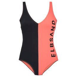 ELBSAND Badeanzug Damen Gr&ouml;&szlig;e XS apricot / schwarz