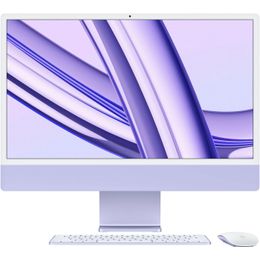 Apple iMac 24" iMac (23,5 Zoll, Apple Apple M3 M3, 10‑Core GPU, 8 GB RAM, 256 GB SSD), lila