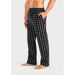 AUTHENTIC LE JOGGER Pyjamahose mit Seitentaschen und Bindeband, schwarz