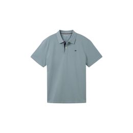 Tom Tailor Herren Basic Poloshirt, grün, Uni, Gr. XL