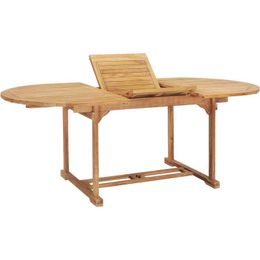 Ausziehbarer Gartentisch,Terrassentisch 150-200 x 100 x 75 cm Massivholz Teak vidaXL