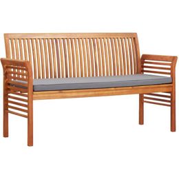 Bonnevie - 3-Sitzer Gartenbank Doppelsitzbank mit Kissen 150 cm Massivholz Akazie vidaXL