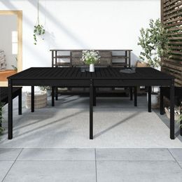 Gartentisch,Terrassentisch Schwarz 203,5x100x76 cm Massivholz Kiefer vidaXL