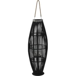 Hängender Kerzenleuchter Bambus Schwarz 95cm Vidaxl Schwarz