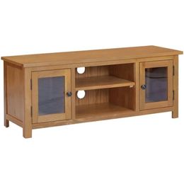 Bonnevie - TV-Schrank,TV-Möbel 110x35x44 cm Massivholz Eiche vidaXL