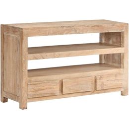 Bonnevie - TV-Schrank,TV-Möbel Akazienholz Massiv 90x30x55 cm Hellbraun vidaXL