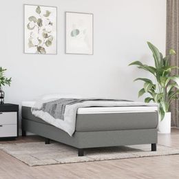 Bonnevie - Boxspringbett,Schlafzimmerbett Dunkelgrau 80x200 cm Stoff vidaXL