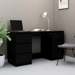 Computertisch，Schreibtisch Schwarz 140x50x77 cm Holzwerkstoff vidaXL