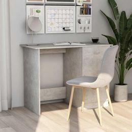 Computertisch,Schreibtisch Betongrau 100x50x76 cm Holzwerkstoff vidaXL