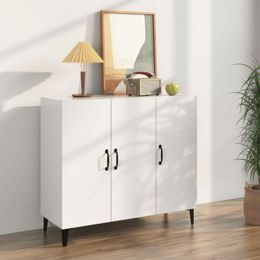 Sideboard,Kommode Hochglanz-Weiß 90x34x80 cm Holzwerkstoff vidaXL