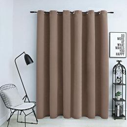 Verdunkelungsvorhang mit Metallösen Taupe 290 x 245 cm vidaXL109988