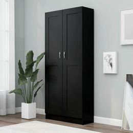 Bonnevie - Bücherschrank,Standregal Schwarz 82,5x30,5x185,5 cm Holzwerkstoff vidaXL