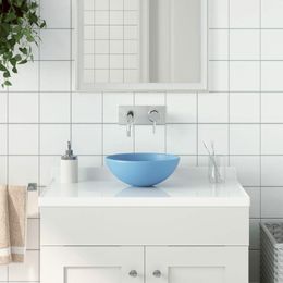 Bonnevie - Waschbecken,Handwaschbecken Keramik Hellblau Rund vidaXL
