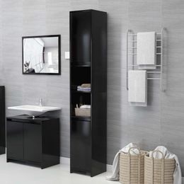 Badezimmerschrank,Badschrank Schwarz 30x30x183,5 cm Holzwerkstoff vidaXL