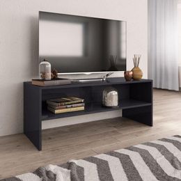 Bonnevie - TV-Schrank,TV-Möbel Hochglanz-Grau 100x40x40 cm Holzwerkstoff vidaXL
