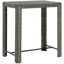 Bonnevie - Garten-Bartisch,Garten-Stehtisch Grau 100x60,5x110,5 cm Poly Rattan vidaXL