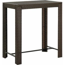 Bonnevie - Garten-Bartisch,Garten-Stehtisch Braun 100x60,5x110,5 cm Poly Rattan vidaXL