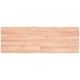 Tischplatte 120x40x(2-4) cm Massivholz Behandelt Baumkante Vidaxl Braun
