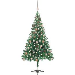 Künstlicher Weihnachtsbaum Beleuchtung Kugeln 180cm 564 Zweige vidaXL795287