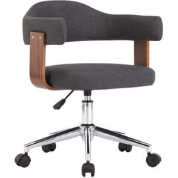 Bonnevie - Drehbarer Bürostuhl,Schreibtischstuhl Grau Bugholz und Stoff vidaXL