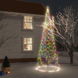 Bonnevie - LED-Weihnachtsbaum,Outdoor-Lichterketten mit Metallstange 1400 LEDs Mehrfarbig 5 m vidaXL