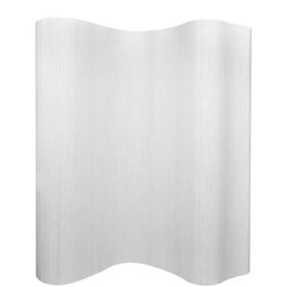 Bonnevie - Raumteiler Paravent Bambus Weiß 250×165 cm vidaXL