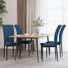 Bonnevie - Esszimmerstühle 4 Stk. Küchenstuhl Blau Samt vidaXL
