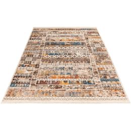 Teppich My Laos 464, Obsession, rechteckig, Höhe: 9 mm, Kurzflor, Ethno Design, mit Fransen, bunt