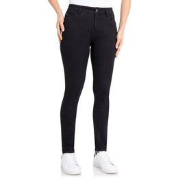 wonderjeans Skinny-fit-Jeans Skinny-WS76-80 Schmaler Skinny-Fit in hochelastischer Qualität, schwarz