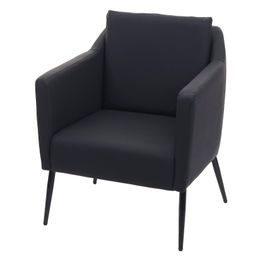 Lounge-Sessel MCW-H93a, Sessel Cocktailsessel Relaxsessel ~ Kunstleder schwarz