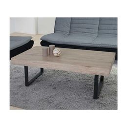 MCW Couchtisch Genk H576, Wohnzimmertisch, MVG 40x110x60cm ~ San Remo, dunkle Metall-Füße