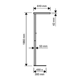 LED-Stehleuchte Mauljuvis, weiß, Standfuß