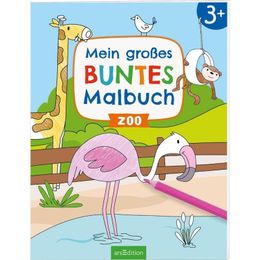 Ars Edition Mein großes buntes Malbuch - Zoo, Kartoniert (TB)