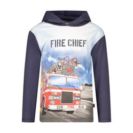 SALT & PEPPER Salt & Pepper - Kapuzen-Langarmshirt FIRE CHIEF in steel grey, Gr.92/98