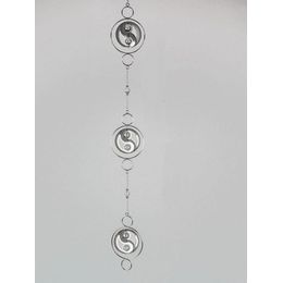 formano Sammelfigur formano Deko Fenster Hänger Girlande Yin-Yang 114cm Silber Metall