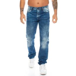 Cipo & Baxx Cipo & Baxx Slim-fit-Jeans Herren Jeans Hose im stylischen casual Look mit dezenten dicken Nähten Aufwendige Verziering mit dicken Nähten