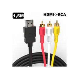 Homevibes HDMI zu 3RCA Scart Audio Video AV Kabel Full HD HDMI-Adapter