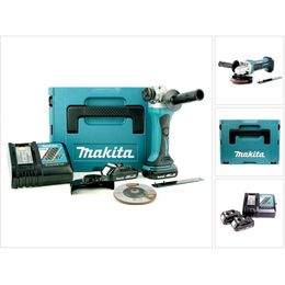 Makita Winkelschleifer DGA 452 RYJ Akku Winkelschleifer 18V 115mm + 2x Akku 1