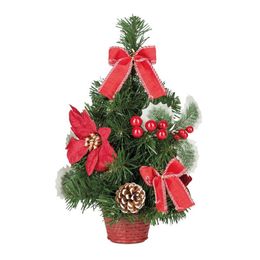 Idena Künstlicher Weihnachtsbaum Dekobaum / Weihnachtsbaum mit Weihnachtsstern / Höhe: ca. 30cm