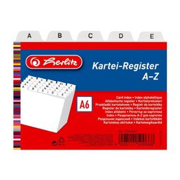Herlitz Aktenordner Herlitz Karteikarten Register A-Z / Karteiregister / PP / DIN A6 / Far