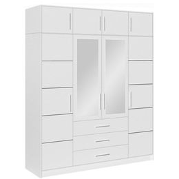 Marmex Möbel Garderobenschrank BALI D4N ein Garderobenschrank mit Schrankaufsatz für ein Schlafzimmer