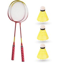 Sportyfits® Badmintonschläger Badminton Erwachsene Federball Schläger Set inkl. 3X Federbälle