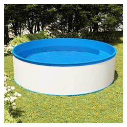 furnicato Pool Planschbecken mit Einhängeskimmer und Pumpe 350x90 cm Weiß