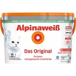 Alpina Wand- und Deckenfarbe Alpinaweiß 10 Liter Das Original