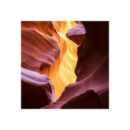 Wallario Glasbild, Schlucht aus Sandstein in Arizona Antelope Canyon