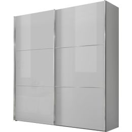 Schwebetürenschrank STAUD "Includo Glas" Schränke Gr. B/H/T: 167 cm x 222 cm x 68 cm, Basic, 2 St., weiß (alpinweißglas) Schwebetürenschränke und Schiebetürenschränke