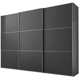 Schwebetürenschrank STAUD "Includo" Schränke Gr. B/H/T: 298 cm x 222 cm x 68 cm, Basic, 3 St., grau (dekor vulkan) Schwebetürenschränke und Schiebetürenschränke